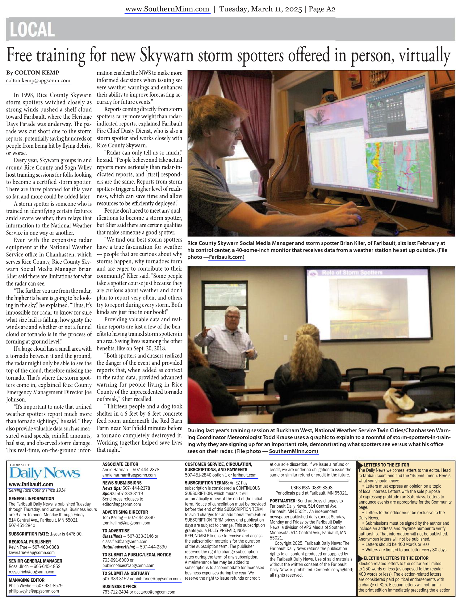 Free training for new Skywarn storm spotters offered in person ...